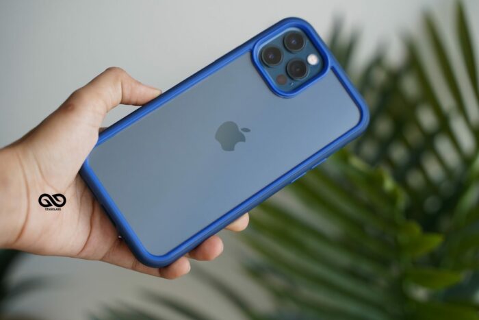 Drop Protection Blue Minimal Case for iPhone 12 Pro Max - Starelabs® India
