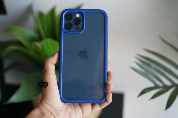Drop Protection Blue Minimal Case for iPhone 12 Pro Max - Starelabs® India