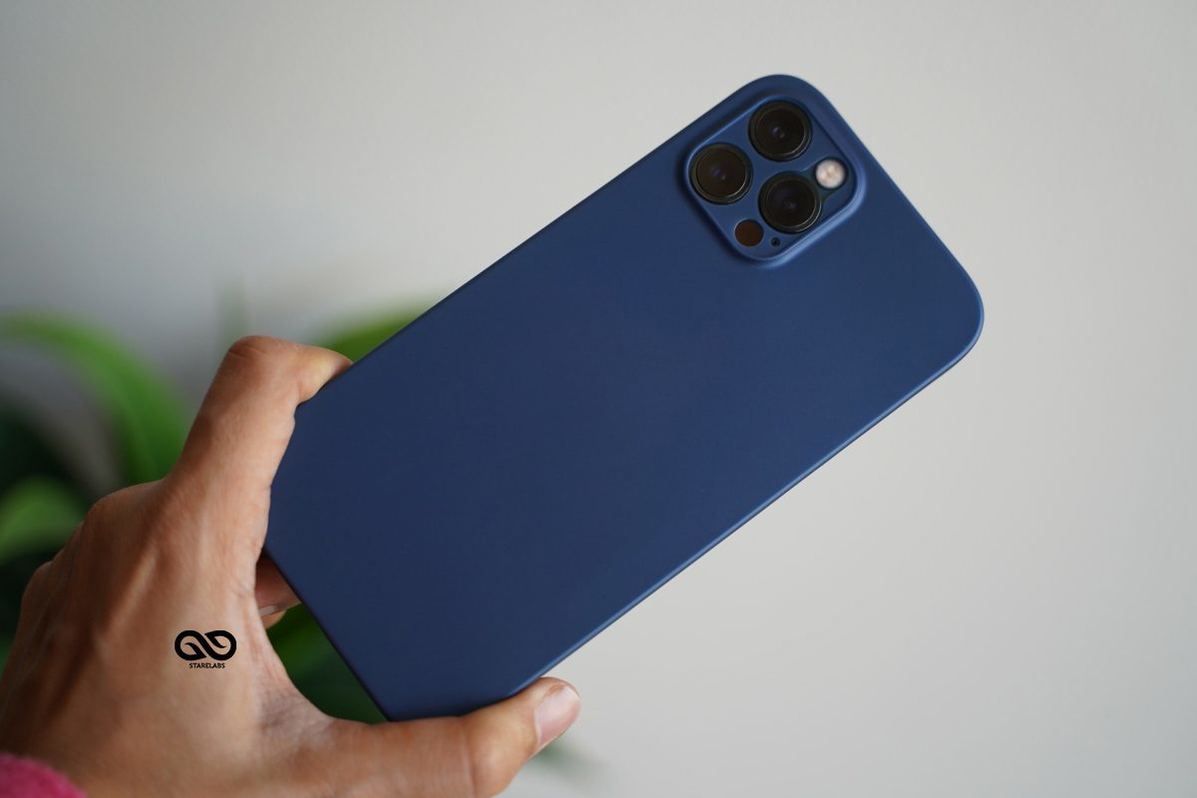 Drop Protection Blue Minimal Case for iPhone 12 Pro Max - Starelabs India