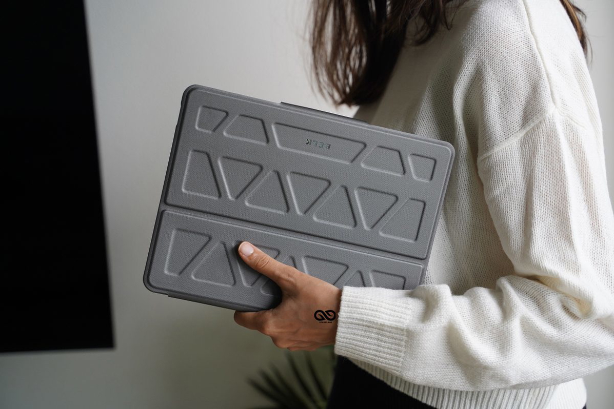 iPad Pro 2021 M1/2020/2018 3D Design Grey Flip Case 11 inch and 12.9 ...