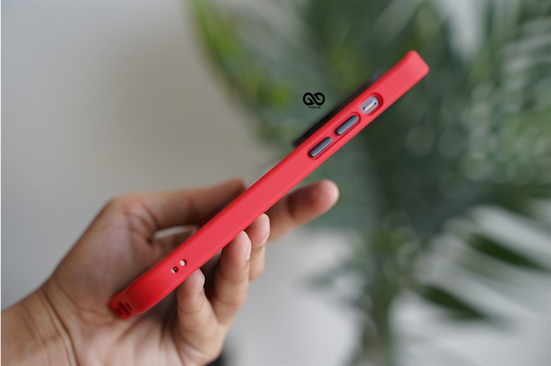 Red Drop Proof Transparent Sleek Case For iPhone 13 Pro - Starelabs® India