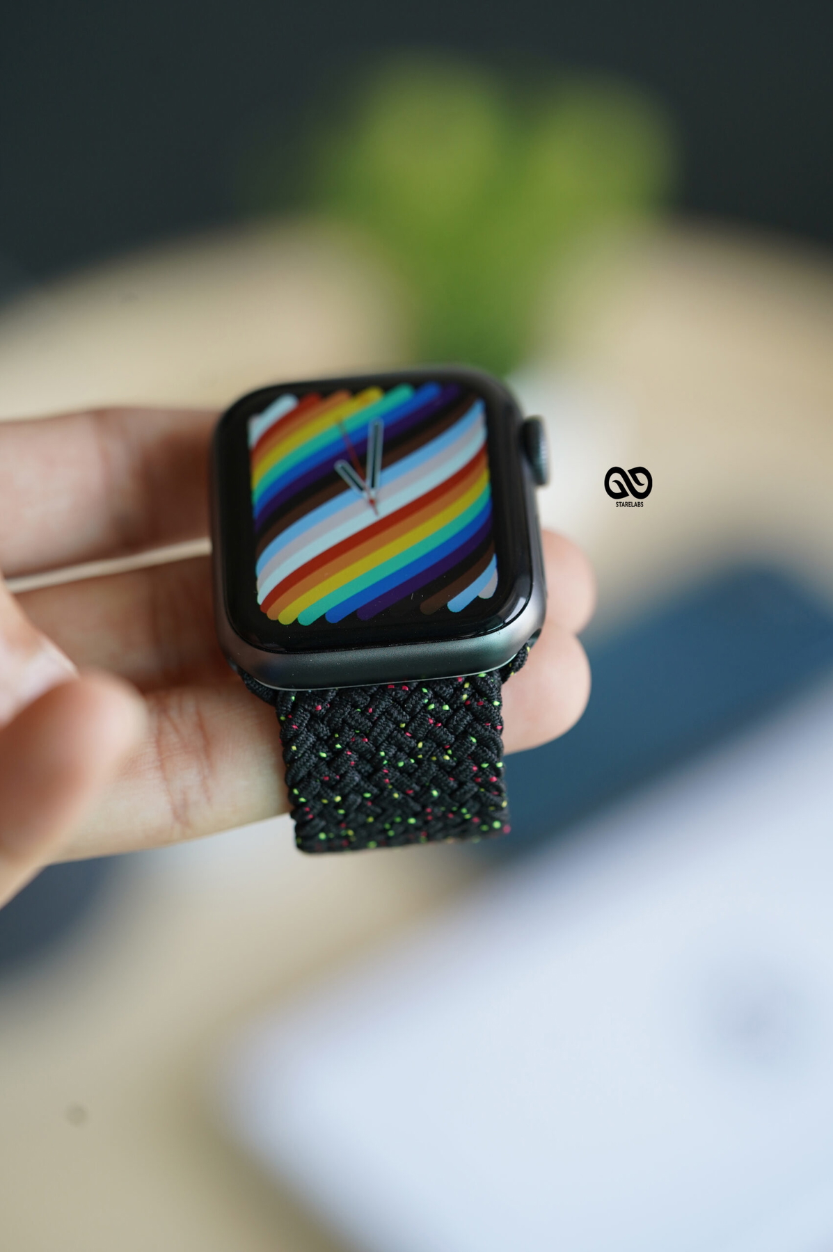 Black Unity Braided Solo Loop For Apple Watch 40MM 41MM Series 4 5 6 7 ...