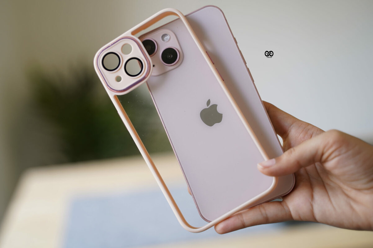 Transparent Case with Colored Border and Camera Lens Protector ...