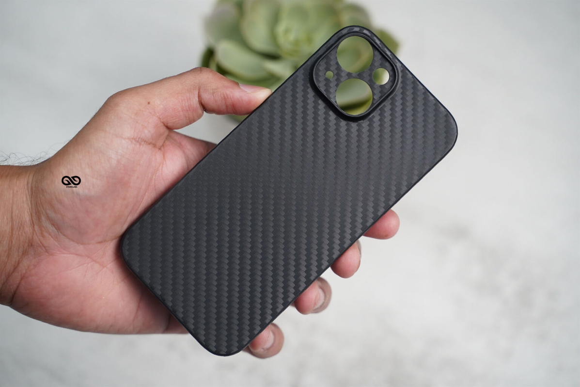 Carbon Ultra Thin Case for iPhone 15 - Slim Design, 0.33mm Thin